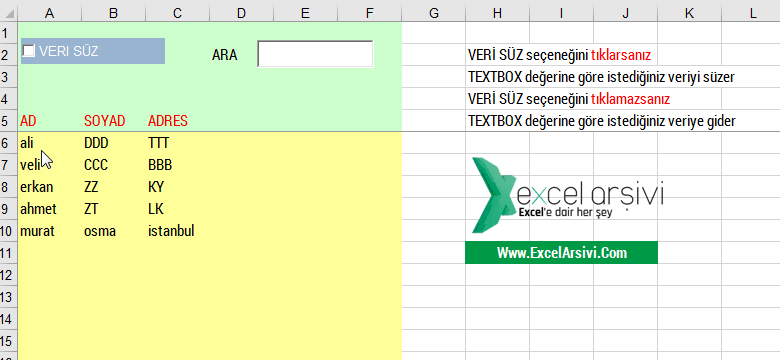 Excel Arşivi | Türkiye'nin Online Excel Arşivi